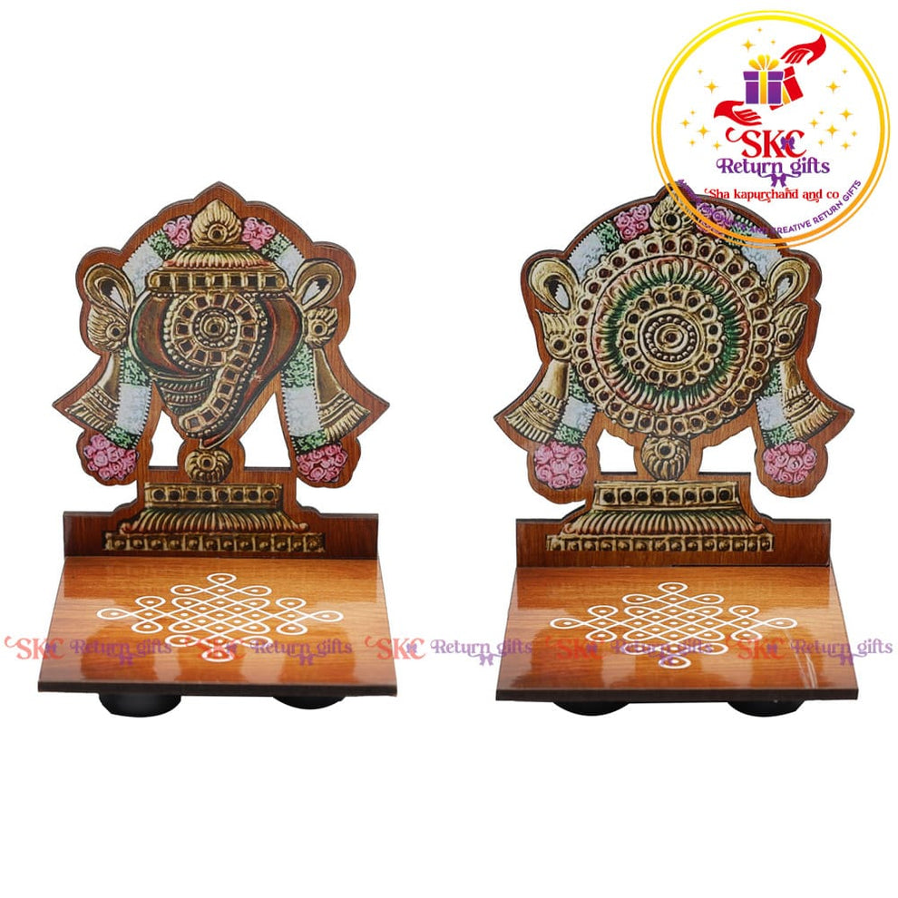 Mdf Diya Stand Shank Chakra Pair-skc0 – Sha Kapurchand & Co