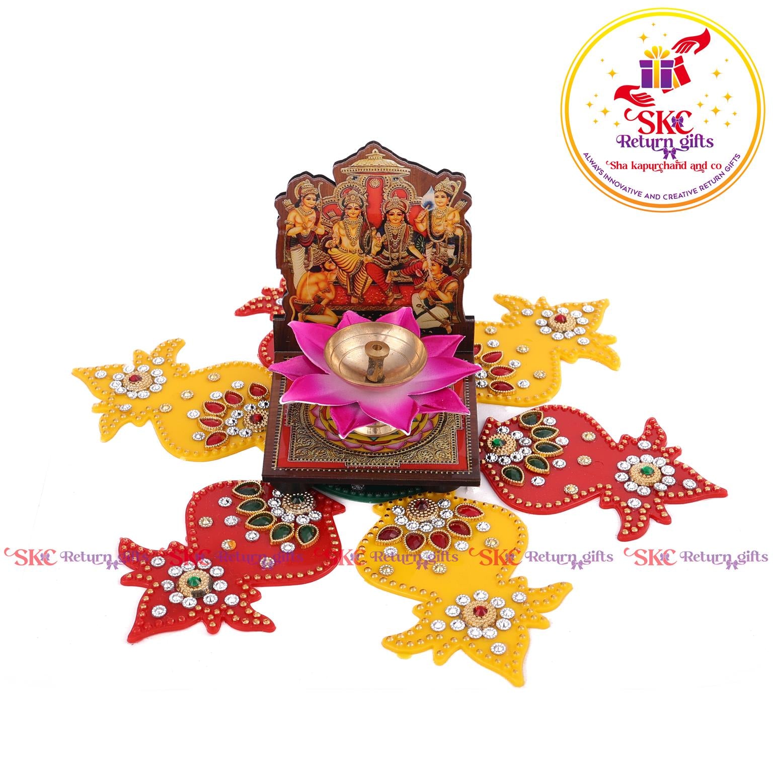 Mdf Ram Darbar Diya Stand With Gift Set – Sha Kapurchand & Co
