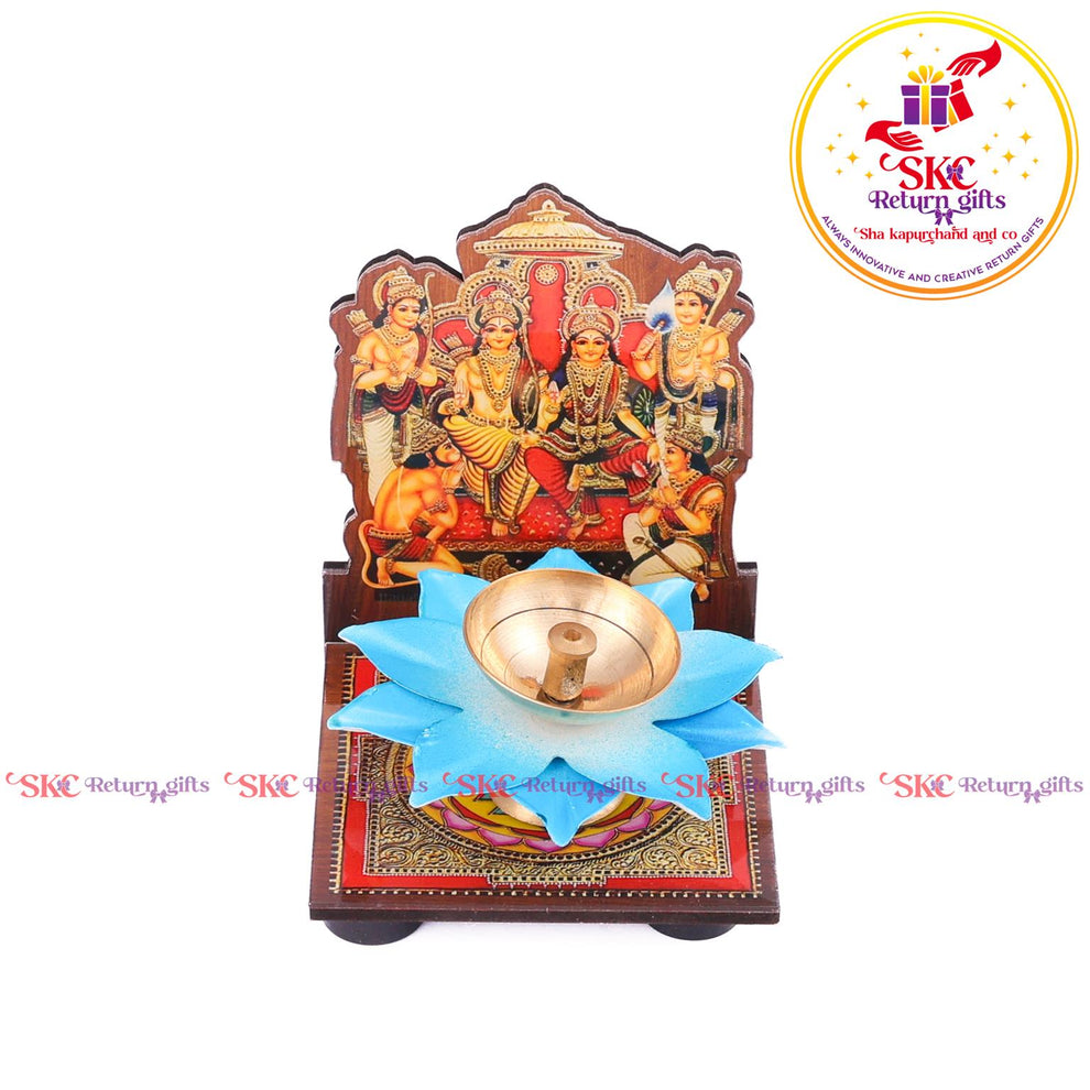 Mdf Acrylic Ramdarbar Diya Stand With Diya – Sha Kapurchand & Co