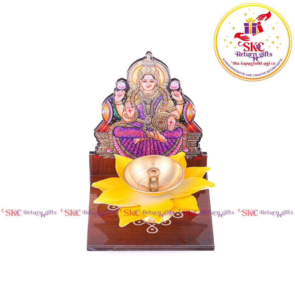 Mdf Acrylic Maa Laxmi Diya Stand With Diya – Sha Kapurchand & Co