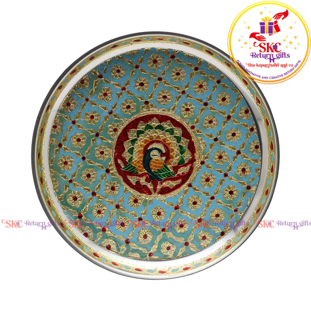 Pastel Color Meenakari Plate 9 – Sha Kapurchand & Co