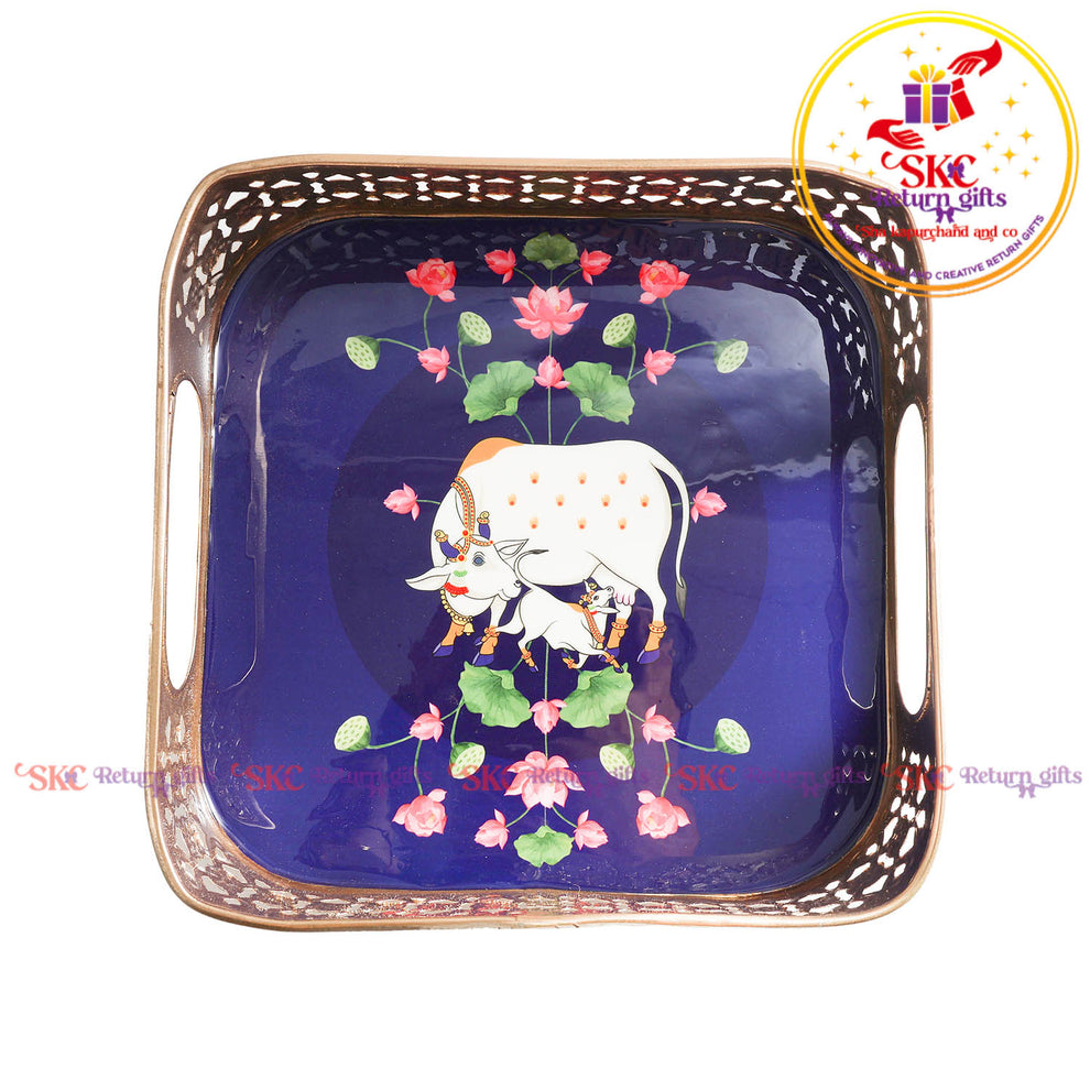 8x8 Pichwai tray – Sha Kapurchand & Co