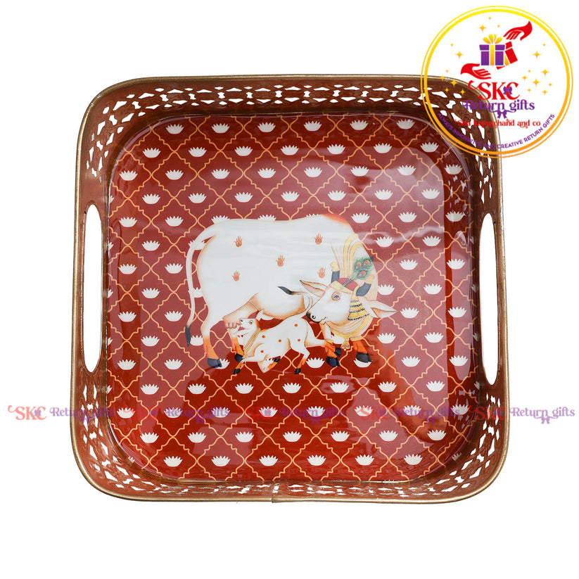 8x8 Pichwai tray – Sha Kapurchand & Co